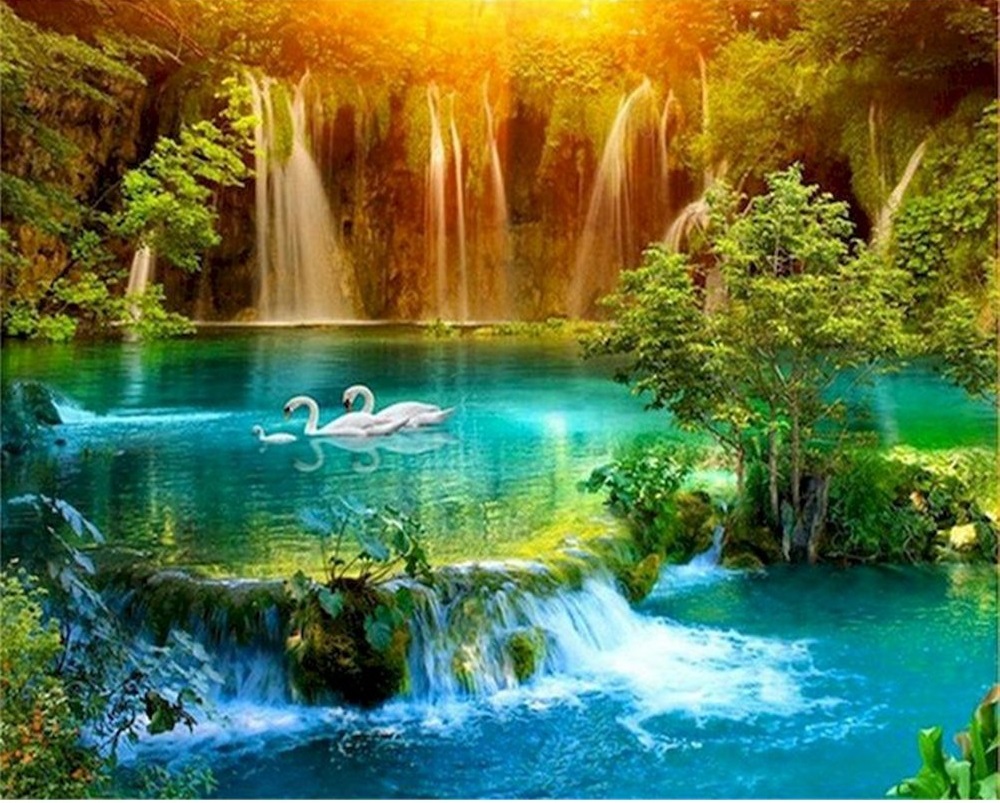 DIY Painting By Numbers | Waterfall- 40*50cm