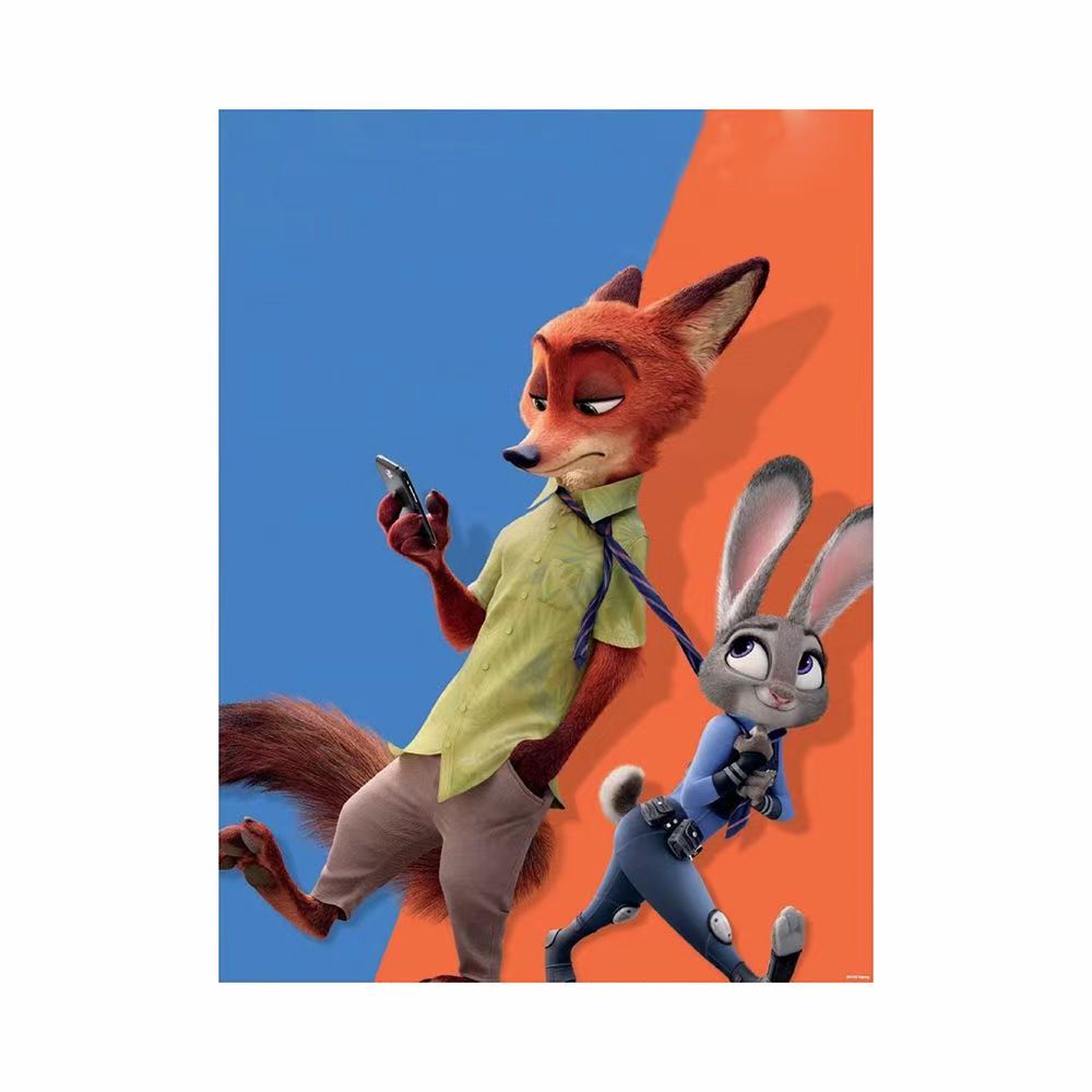 Cartoon Zootopia (canvas) full round/square drill diamond painting