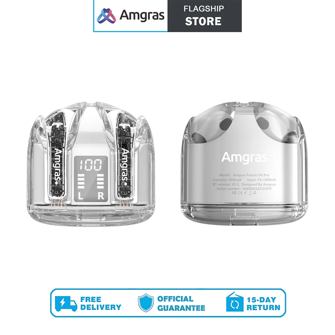 Amgras Future VII Pro Bluetooth Earphone Targeted Environment Noise ...