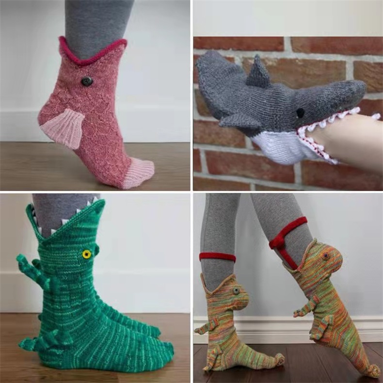 Knit Crocodile Socks - Buy 2 Free Shipping