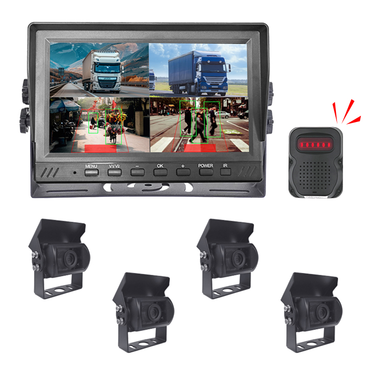 BSD AI Monitoring Camera System with 10.1inch Monitor for Truck