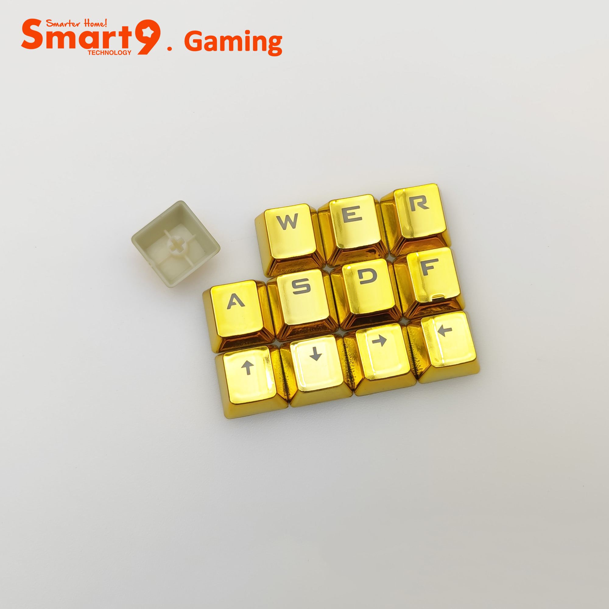 Smart9 Golden Color Coating Electroplated Keycaps RGB Backlit Through ...