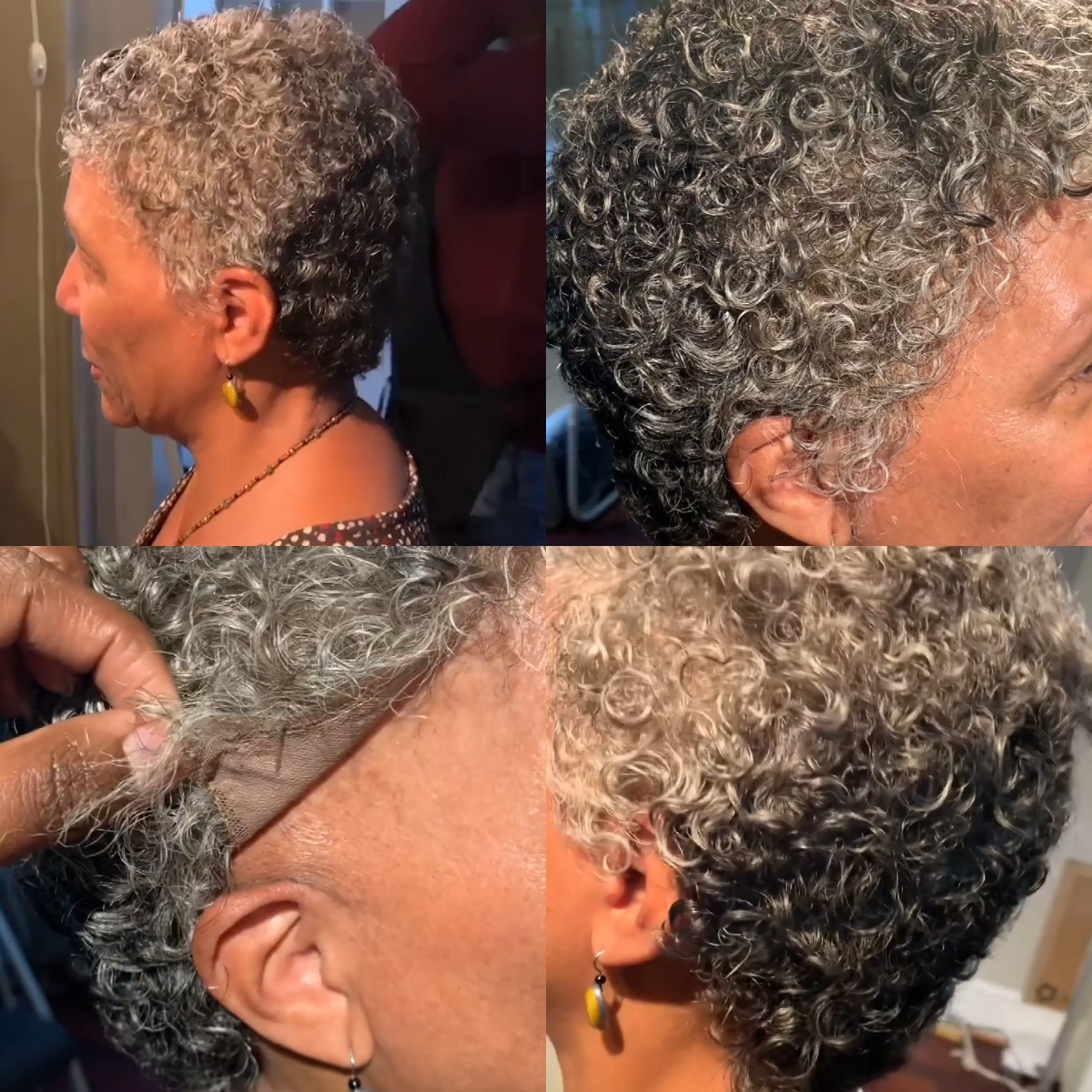 Women Brazilian Remi Hair Short Curly Lace Front Human Wig