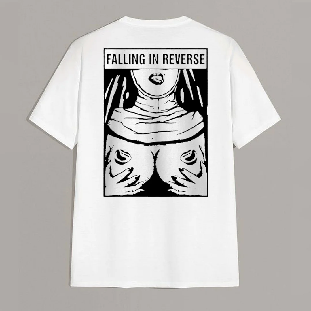 FALLING IN REVERSE Nun White Print T-shirt