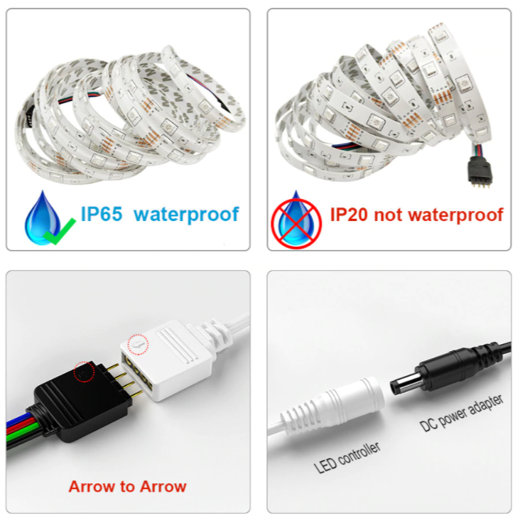 5050 SMD Bluetooth LED Strip Lights 30M 20M RGB LED LightFlexible ...