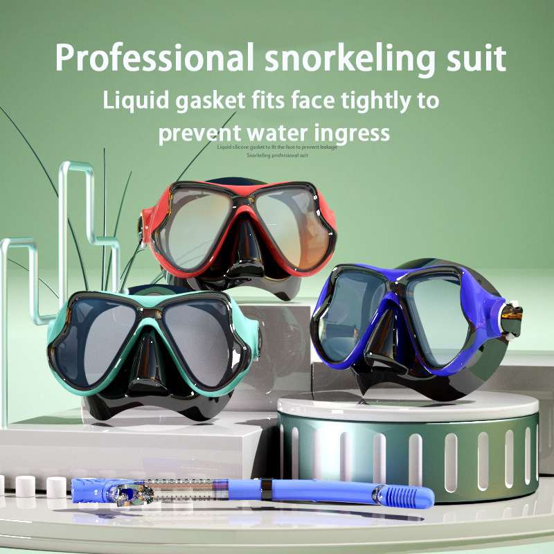 Diving goggles two treasures of snorkeling breathing tube set breathing ...