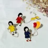 CARTOON LITTLE GIRL PINS (SET/3PCS)