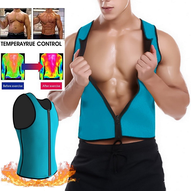 Muyogrt Men Sauna Vest Workout Body Shape Abdomen Reducing Shapewear ...