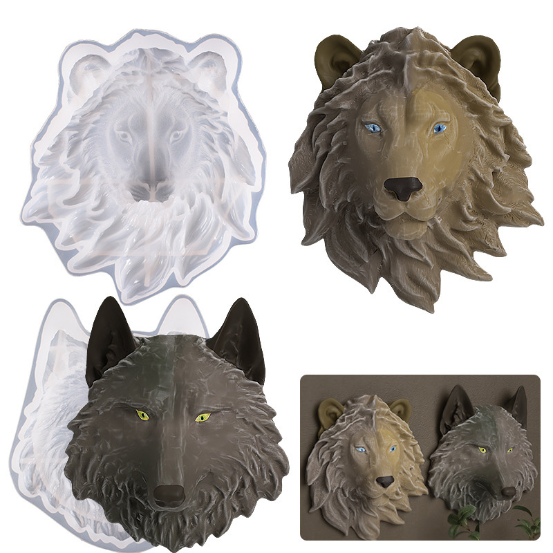 "Embrace Your Wild Side with CrazyMold's Timberwolf & Lion Wall Decor ...