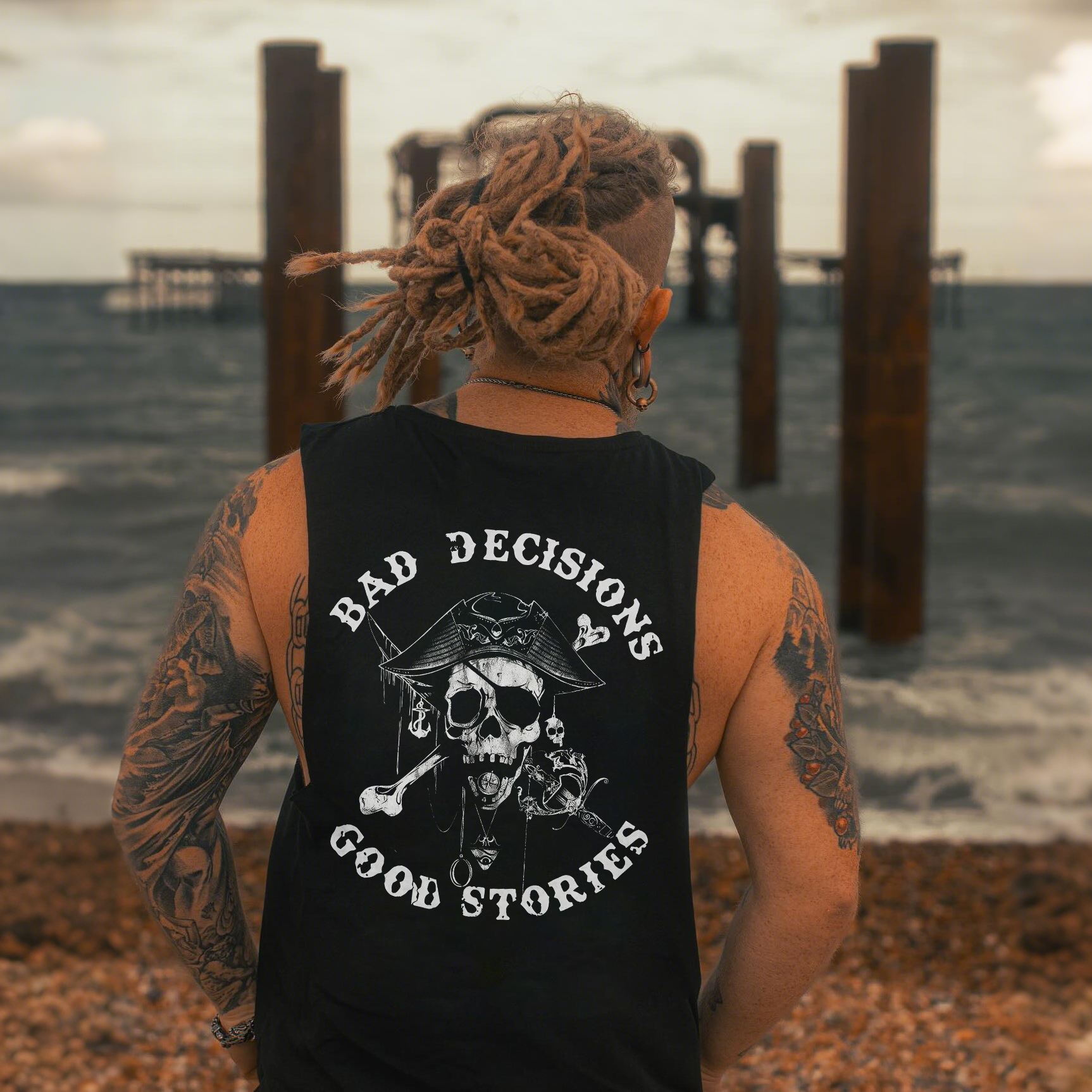 Bad Decisions Good Stories Printed Men's T-shirt