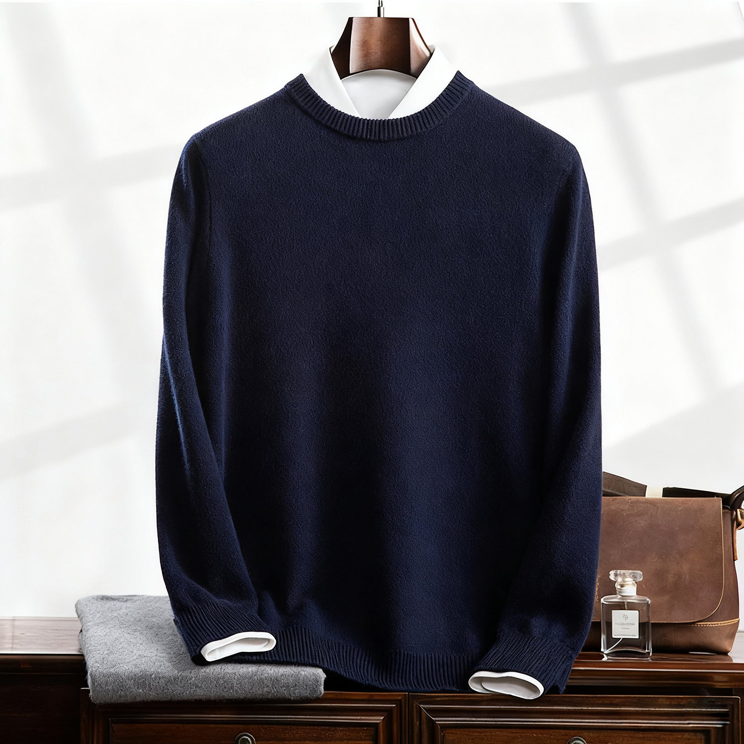 Schwerer Kaschmirpullover für Herren | Fürs Büro und den Alltag