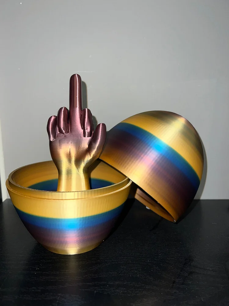 3D-Printed Easter Eggs-Surprise Middle Finger