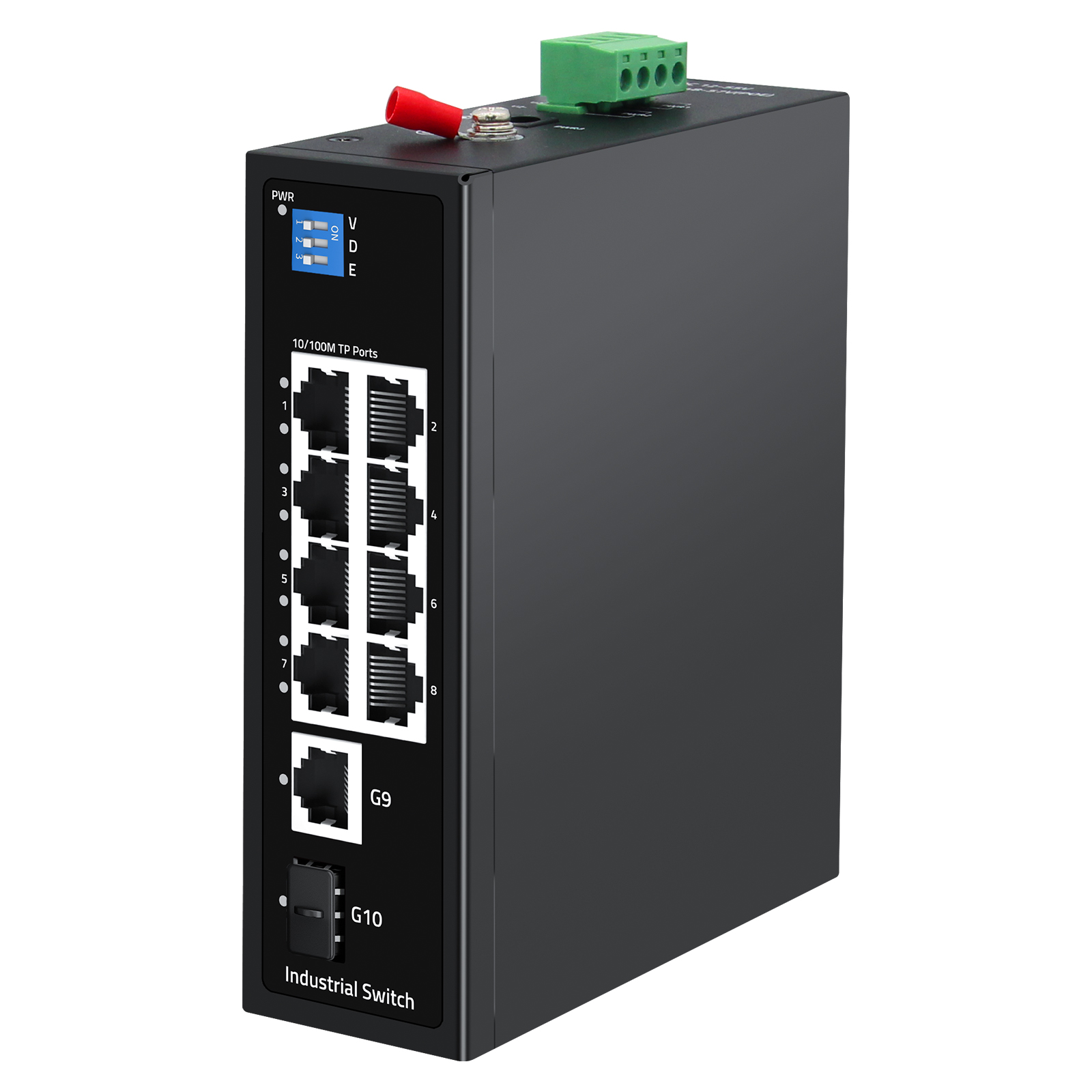 SODOLA 8 Port Fast Industrial Switch with 2 Gigabit Uplinks, Port ...