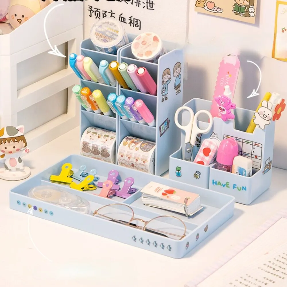 Nigikala Desktop Stationery Organizer Pen Holder Storage Box Set Office ...