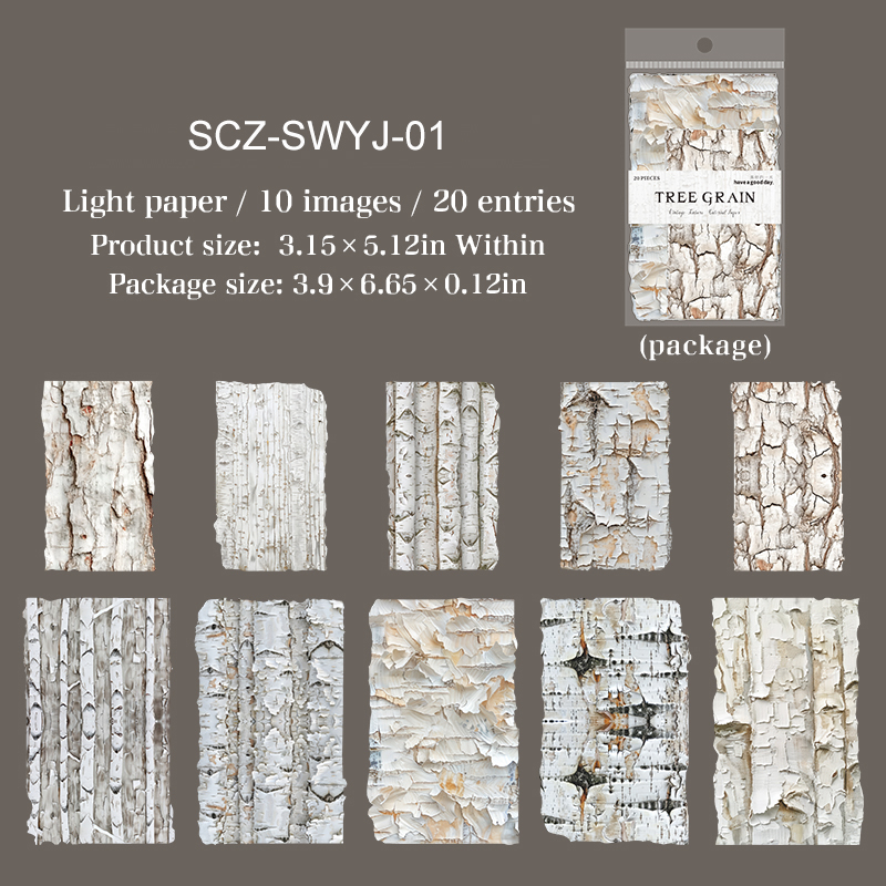 マテリアルペーパー - 木の模様マークシリーズ ヴィンテージテクスチャ