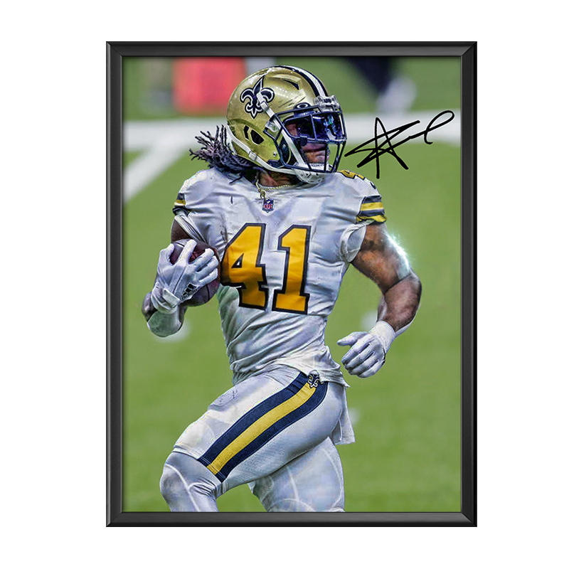 Alvin Kamara-New Orleans Saints Poster Art Autographed