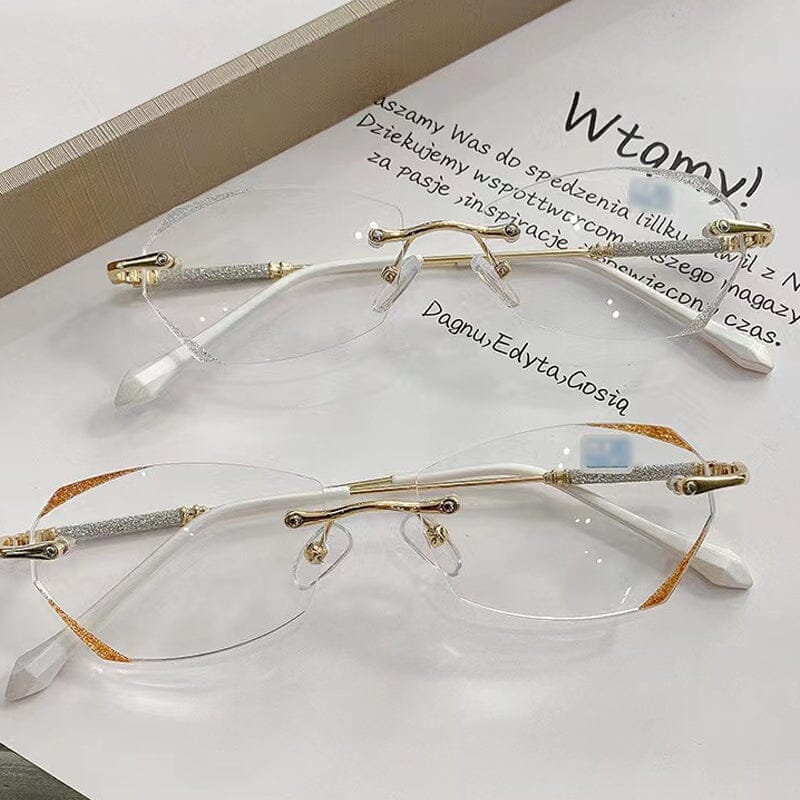 Fashionable Anti Blue Light Rimless Reading Glasses