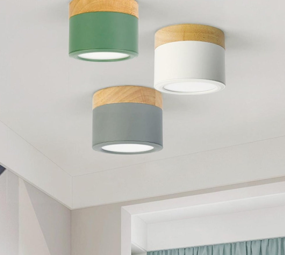 Wood Ceiling Lamp 5w Led Downlight Wooden Light Downlights Lamps ...