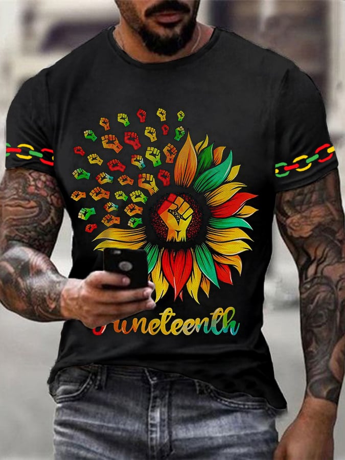 Men's Juneteenth Breaking Every Chain Since 1865 Casual Tee