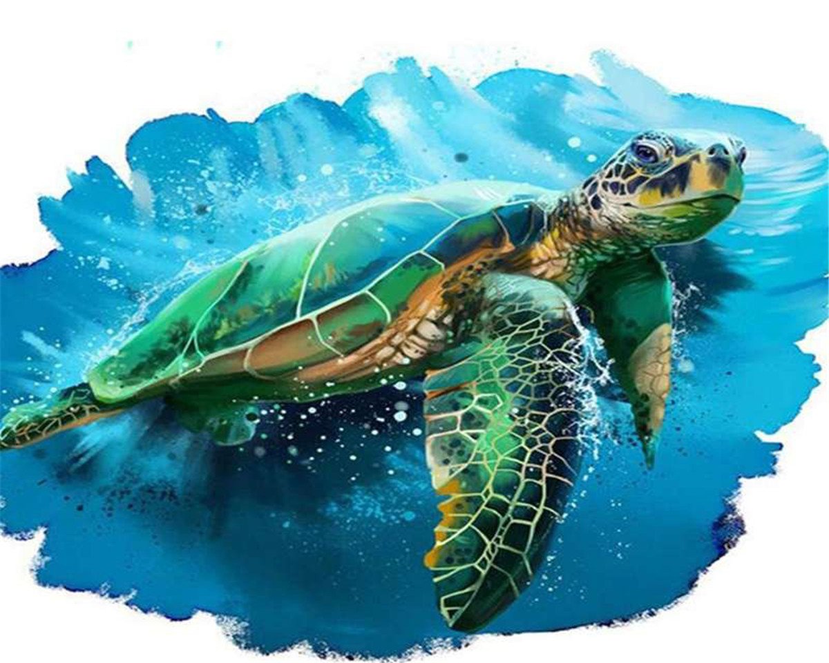 Paint By Numbers Sea Turtle Family at Caitlyn Lavater blog