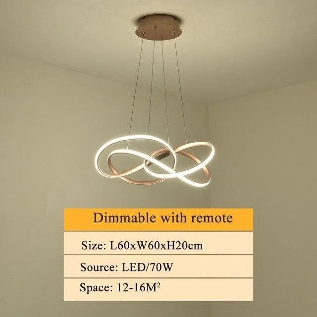 New Design Gold Hanging Pendant Lamp 70W For 10-15Square Meters Bedroom ...