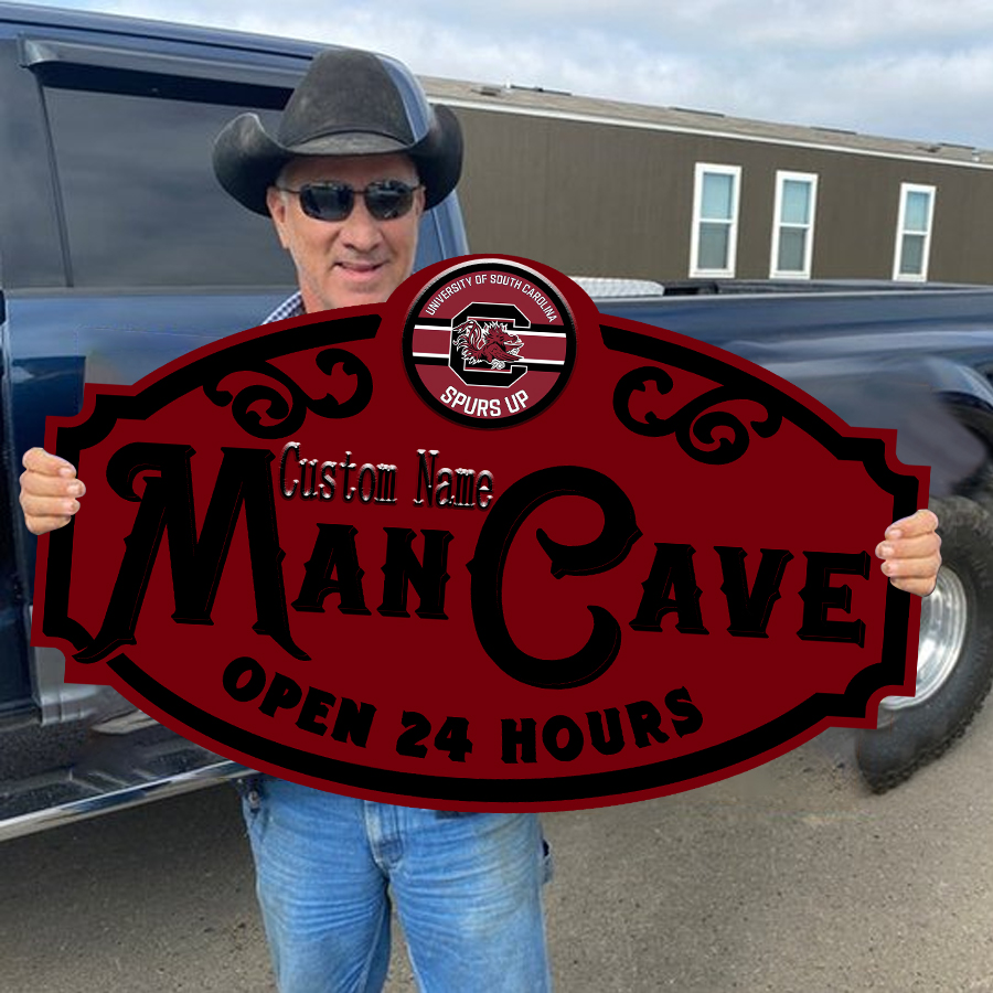 Custom Name South Carolina Gamecocks Man Cave&Diva Cave Sign