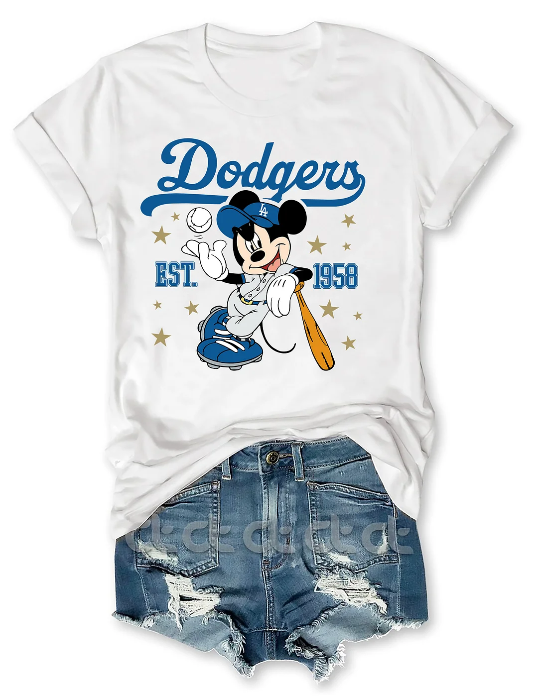 Mickey Mouse Dodgers 1958 T-Shirt