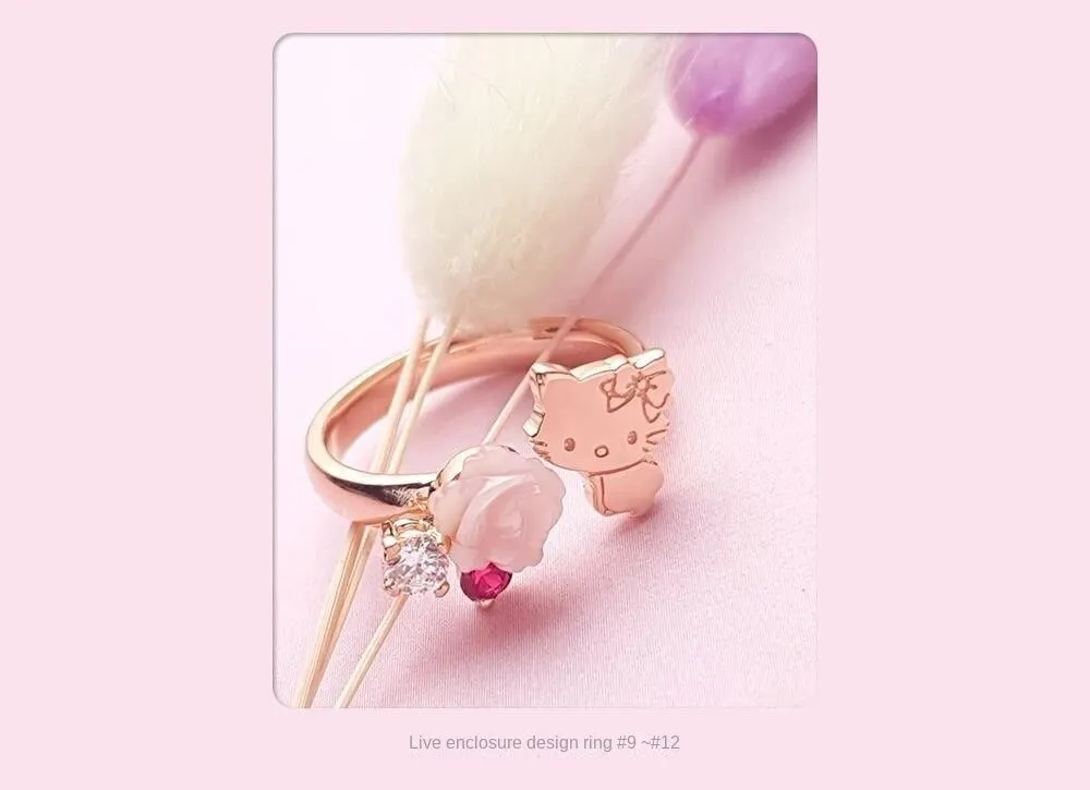 Golden Rose Kitty Ring SK013