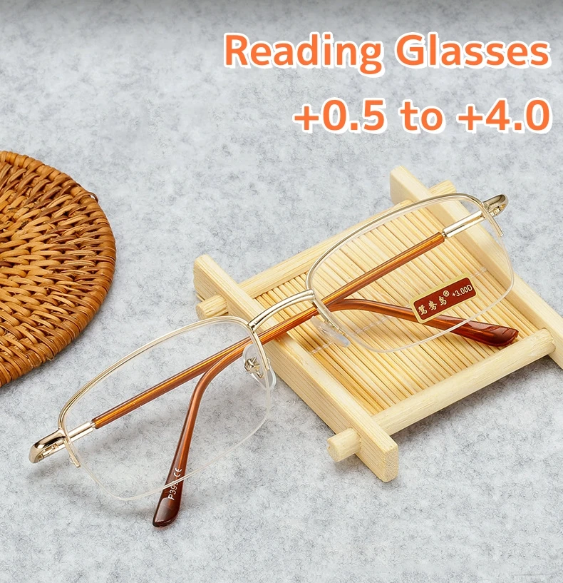 Anti-Blue Light Anti-radiation Presbyopia Eyewear Men Large Frame ...