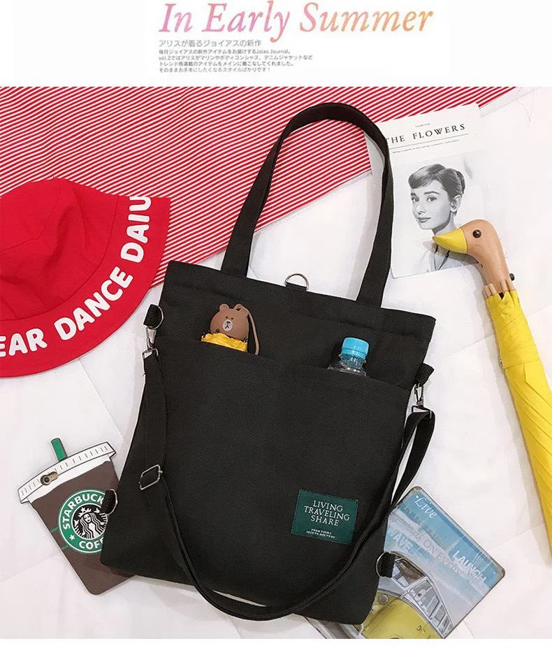 Patch Double Pocket Tote Bag