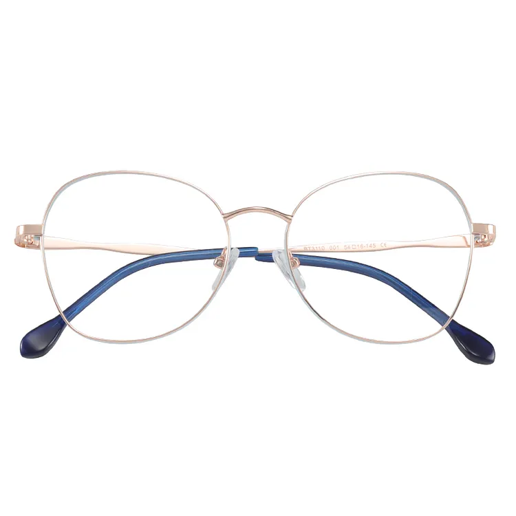 ZENOTTIC Metal Acetate Glasses Frames for Women Clear Lens Round Frame ...