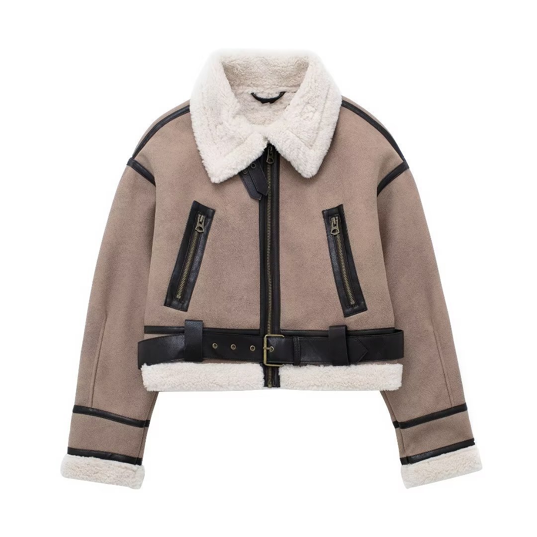 Uaang Uaang 2025 New Women's Fur Integrated Double-Sided Short Jacket ...