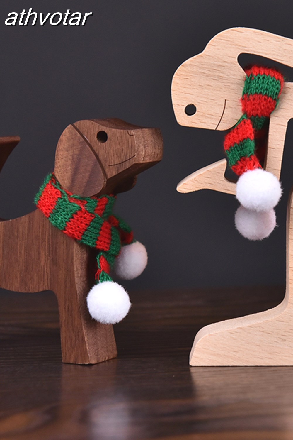 athvotar Couple RV Ornaments Wooden RV Decor Desktop Figurine Wood ...