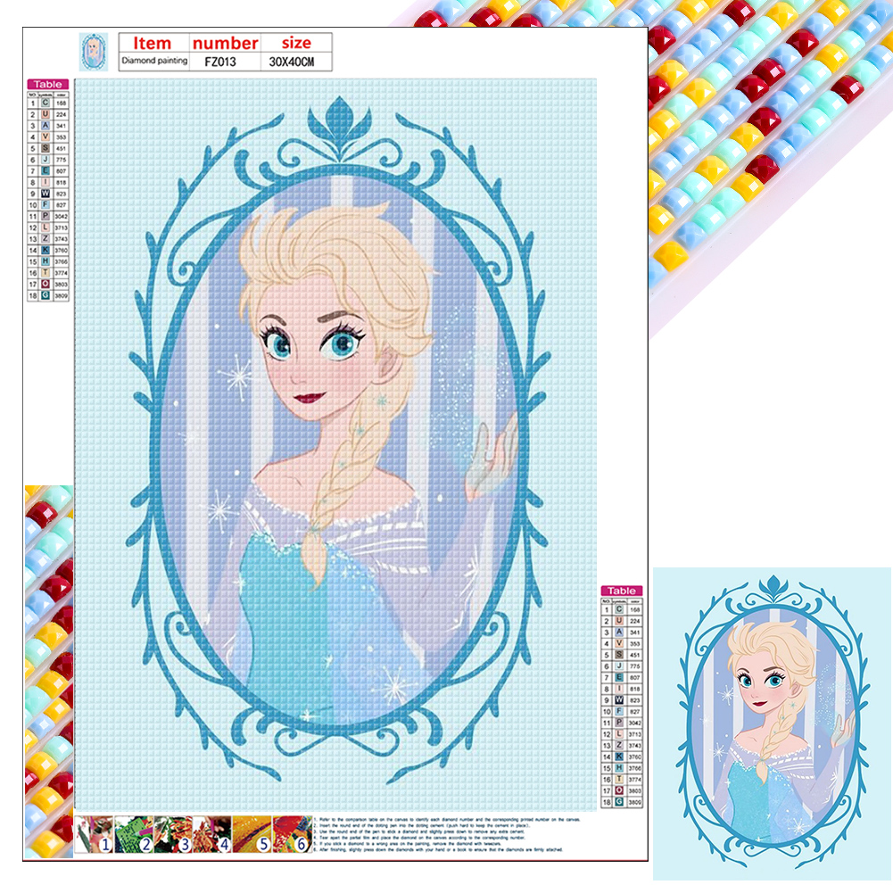 Disney Princess Elsa 30*40CM (Canvas) Full Square Drill Diamond Painting