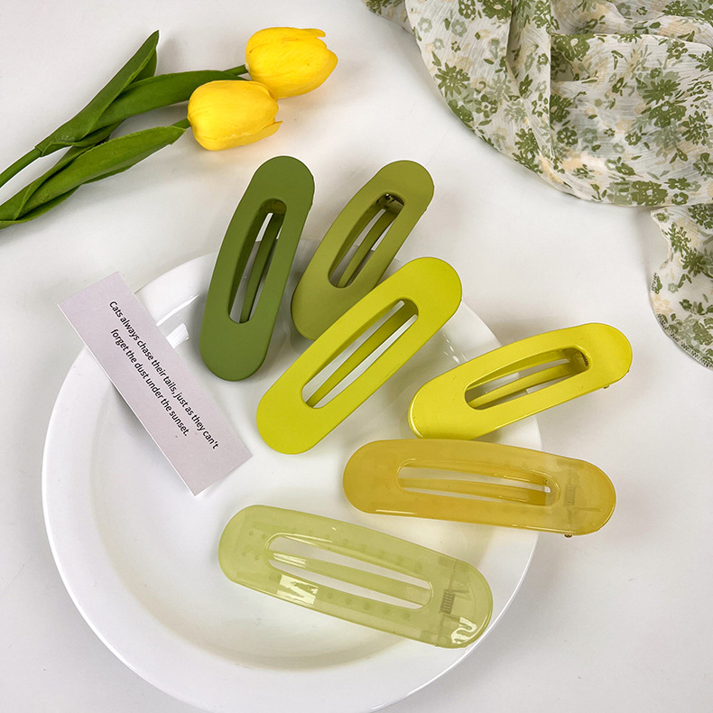 SPRING AND SUMMER GREEN HAIR CLIP SET
