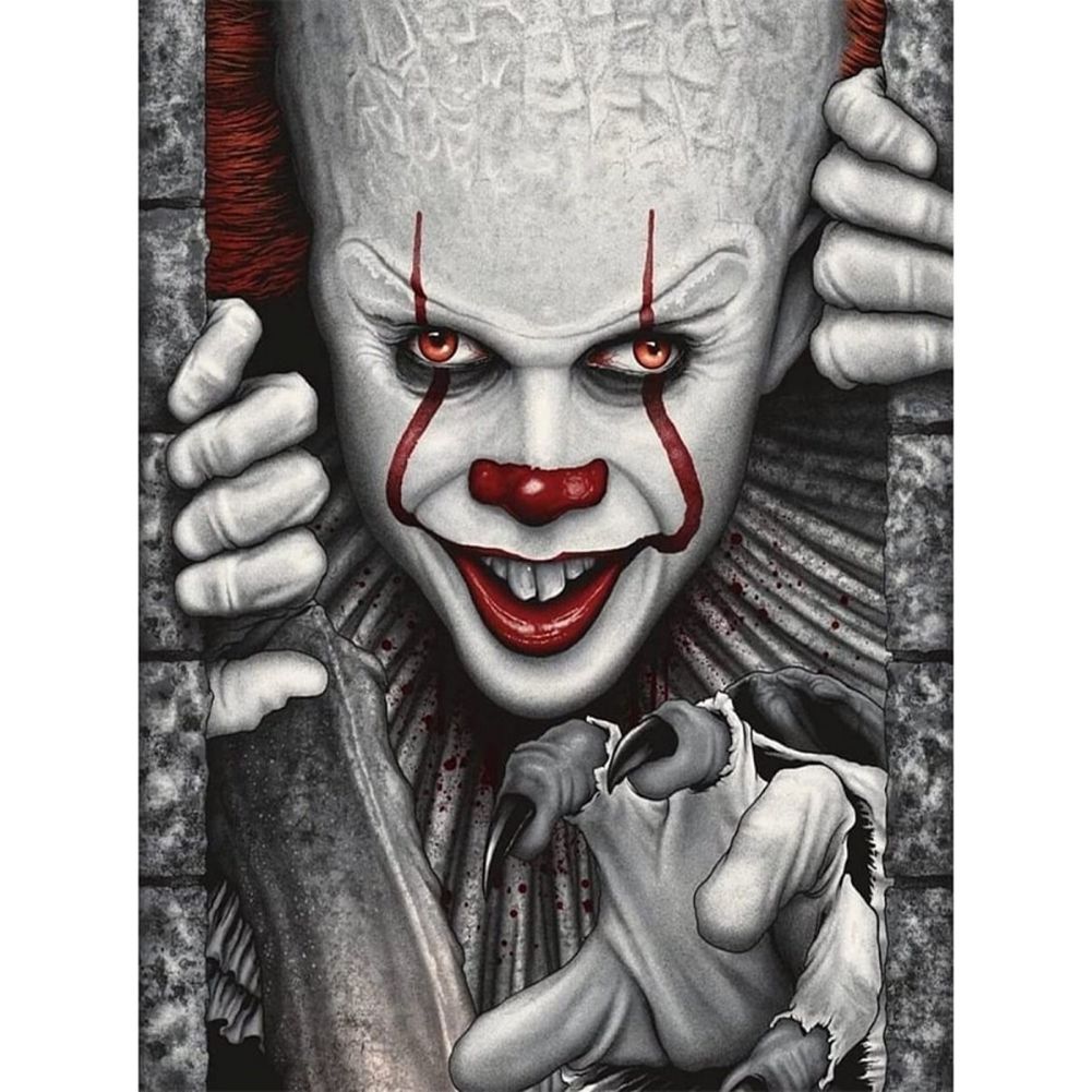 Horror Clown full round or square drill diamond painting
