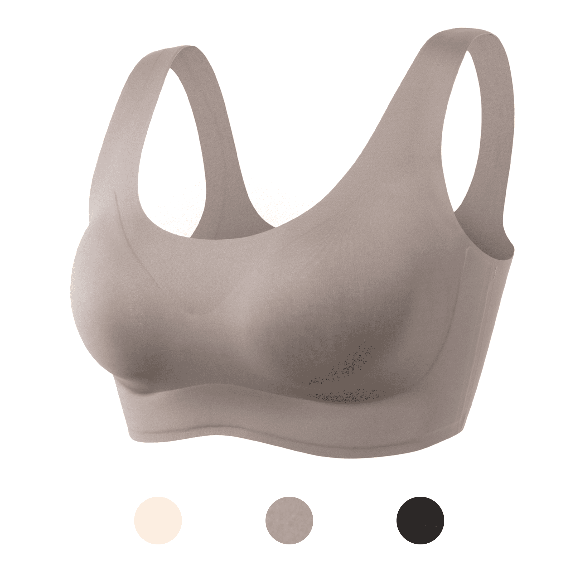 Momcozy Seamless Bras Wireless with Support Comfort Soft Daily Bra, Large