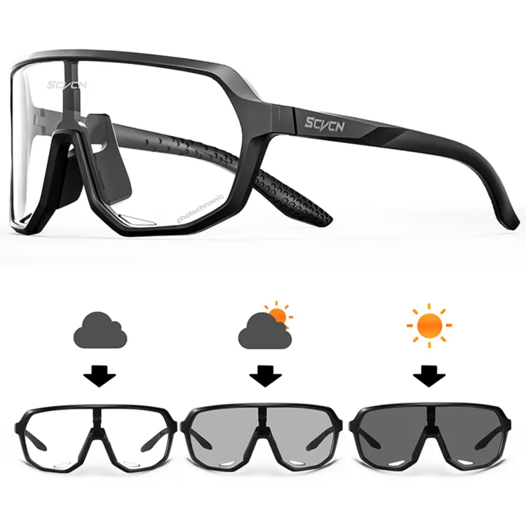 Scvcn Cycling Glasses Photochromic Mens Bike Sunglasses for Mountain ...