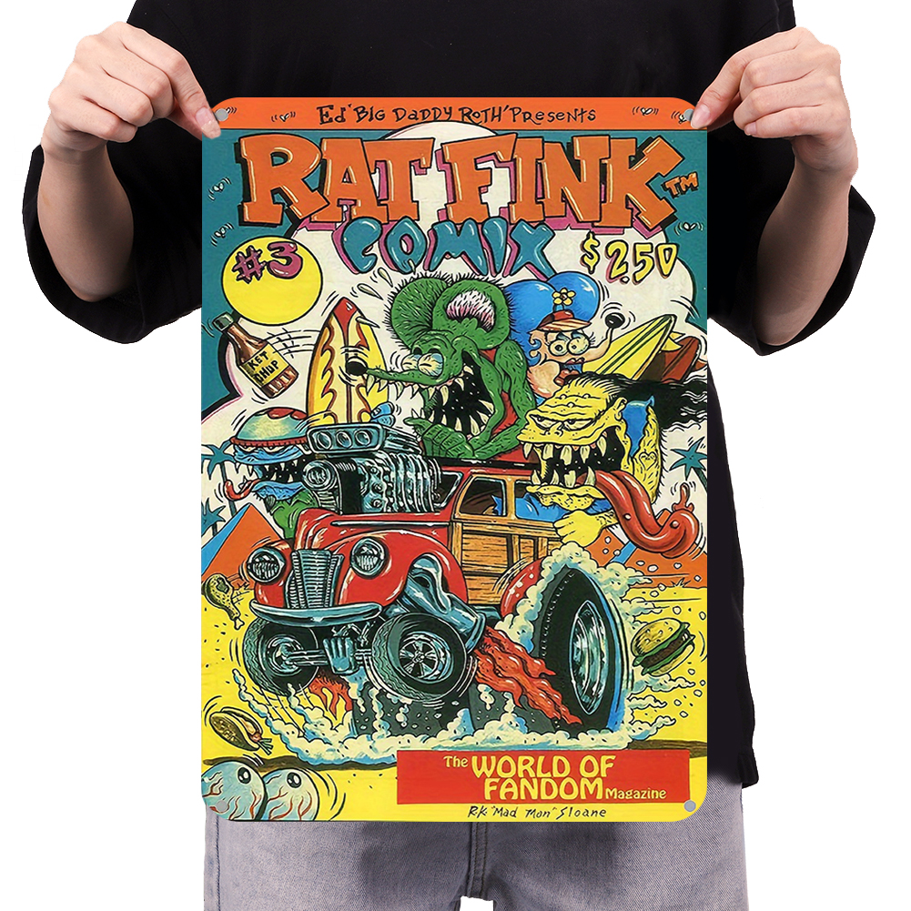 [Big Size]Rat Fink - Metal Tin Signs(12*16Inch) - Garage&Transport