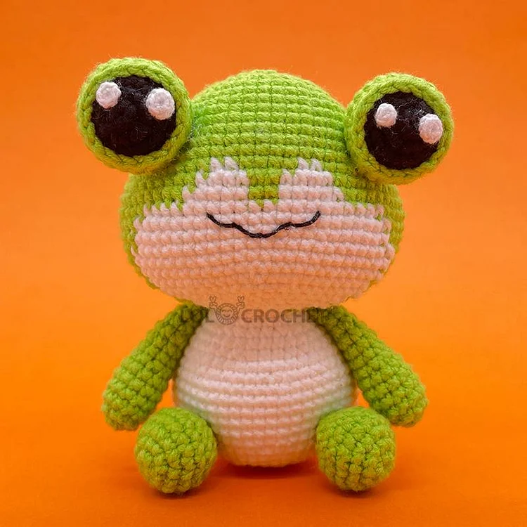 Big Eye Frog Crochet Kit for Beginners Animals Amigurumi Starter Set ...