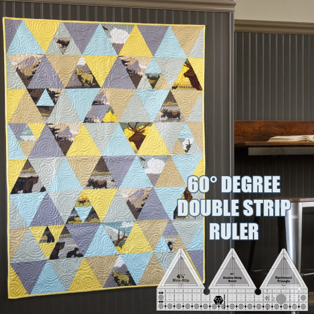 60° Degree Double Strip Ruler - With Instructions