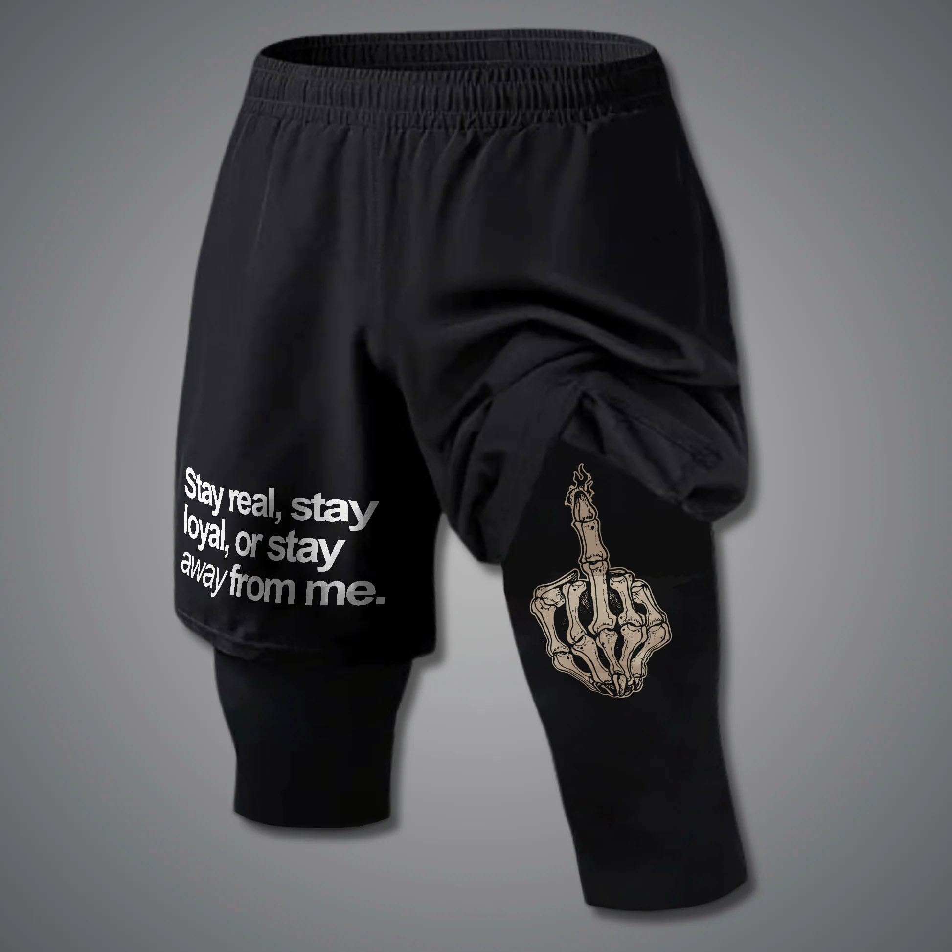 Stay Real, Stay Loyal, Or Stay Away From Me. Men's Cropped Pants