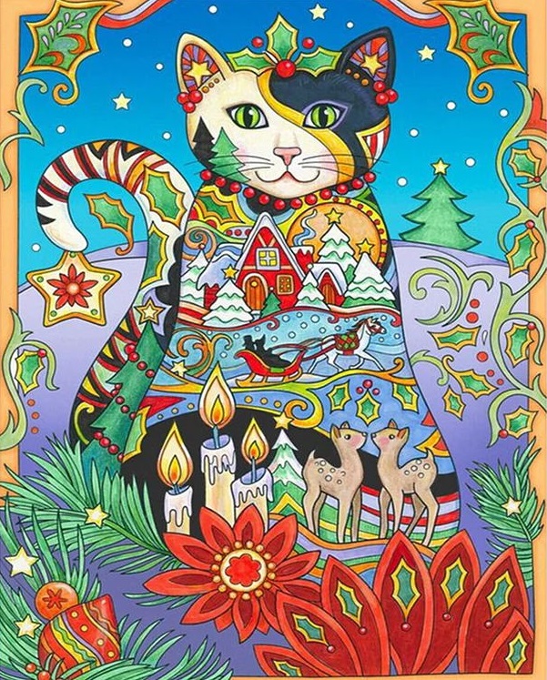 DIY Painting By Numbers | Abstract Cat - 40*50cm