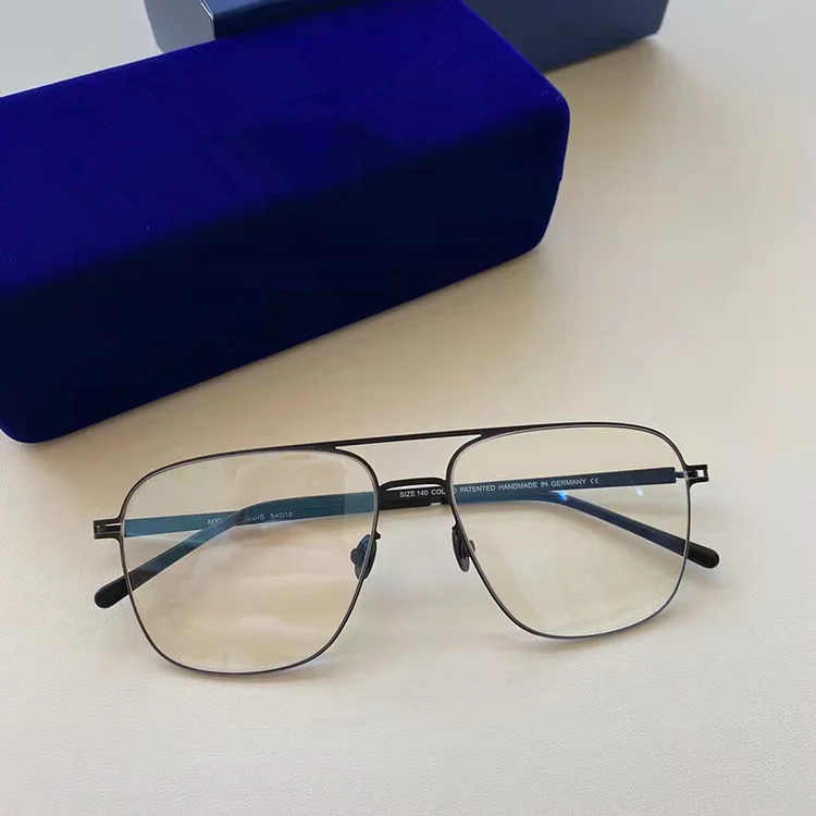 German Brand Creative Personality Steel Glasses Frame Men Screwless ...