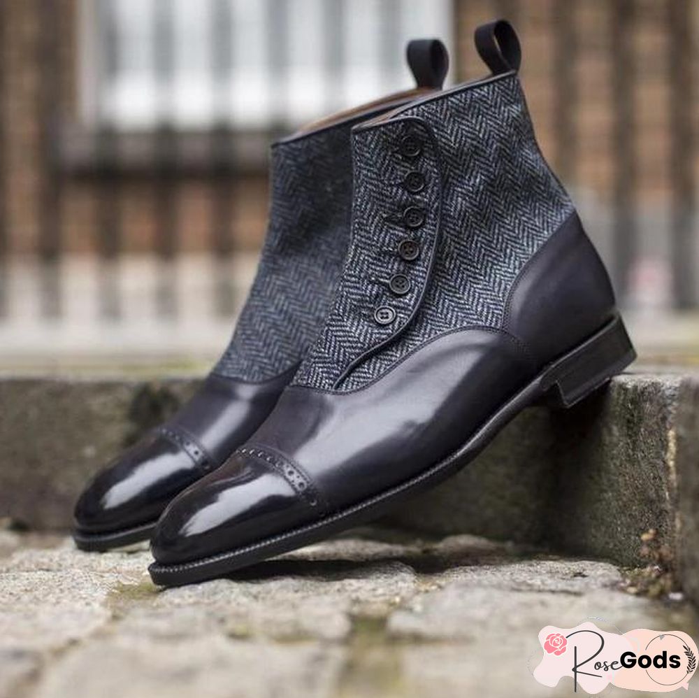 Handmade Elegant Vintage Chelsea Button Boots