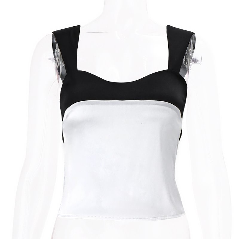 FRENCH MAID SATIN TANK TOP