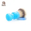 Boti Brush-Bule Resin Handle and Bulb Shape Leader Silvertip Badger ...