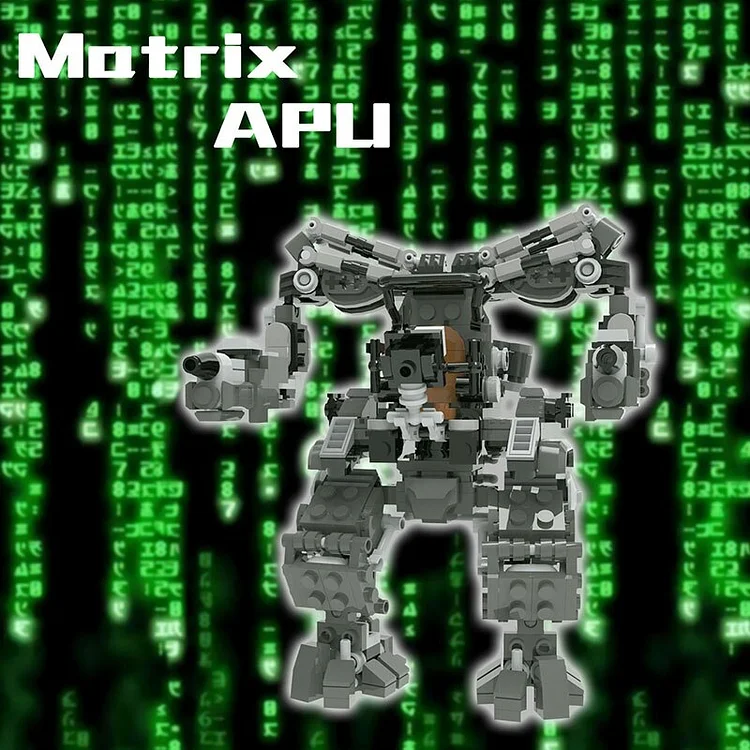 BuildMoc Black APU Matrix Robot Matrixed Mecha Machine
