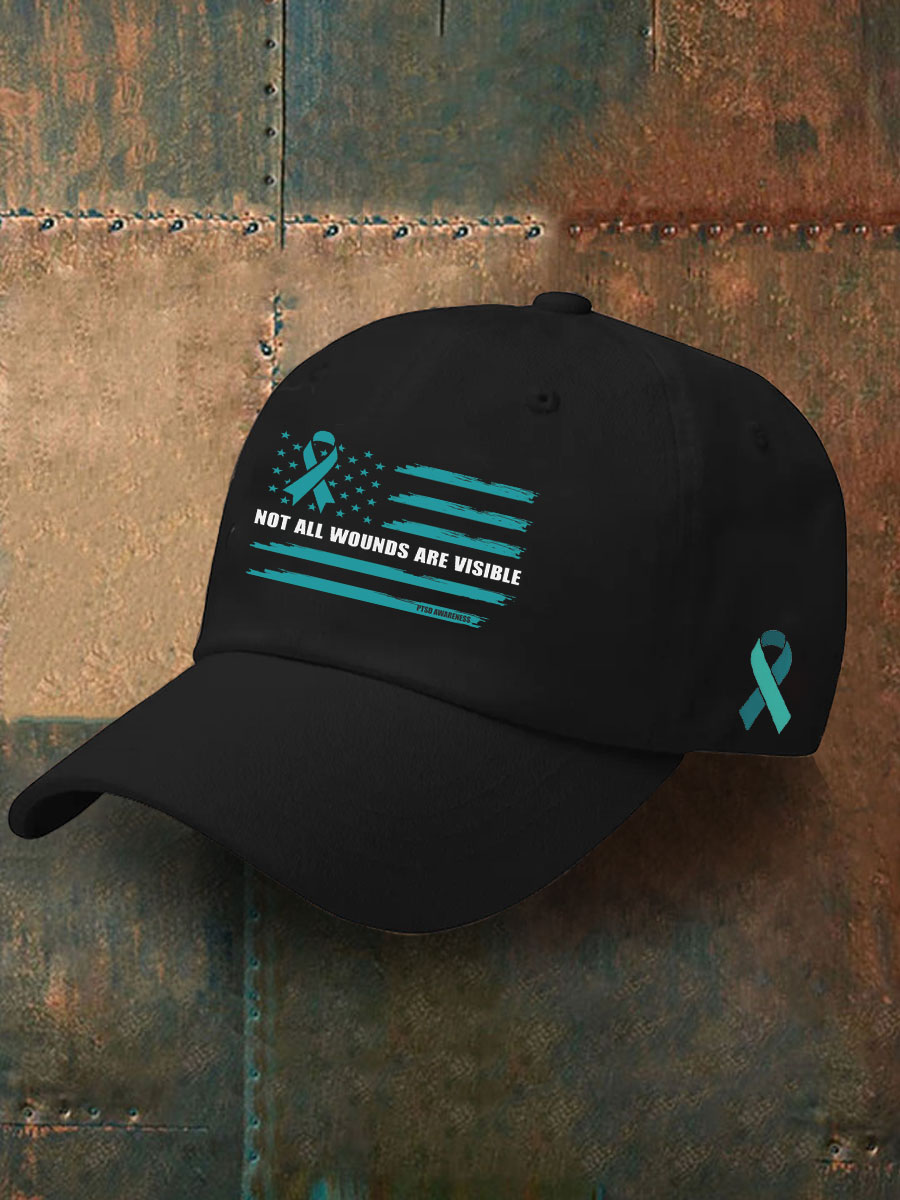 Unisex PTSD Awareness Veteran Print Hat