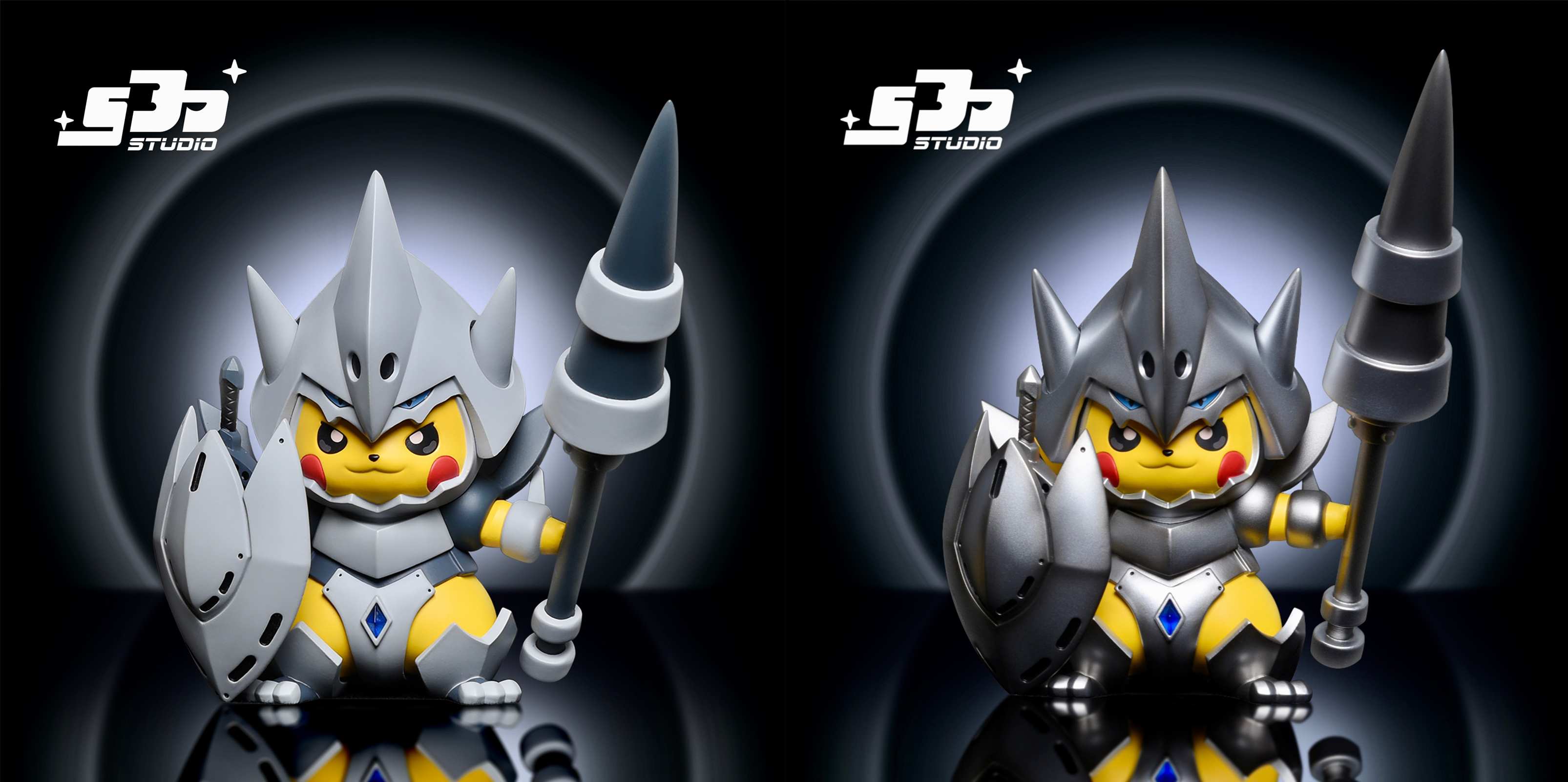 Small & Big Scale Aggron Cosplay Pikachu - Pokemon Resin Statue - SJD ...